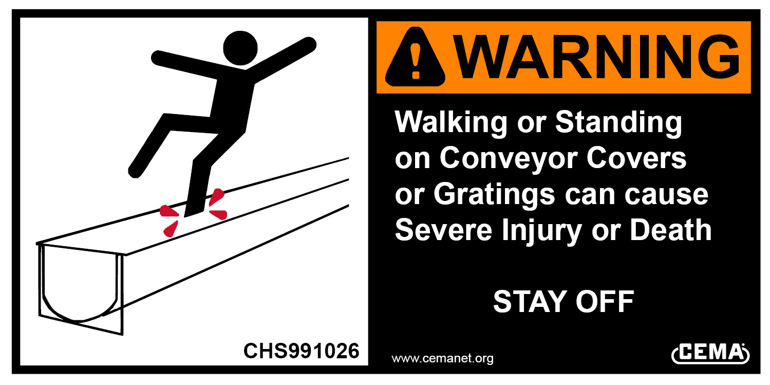 Conveyor Cover Warning Label – STAY OFF Covers & Gratings | Horizontal ...